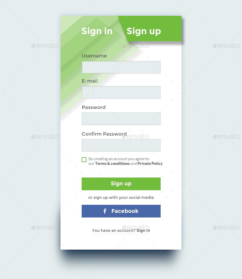 Modern Web Forms, Web Elements | GraphicRiver